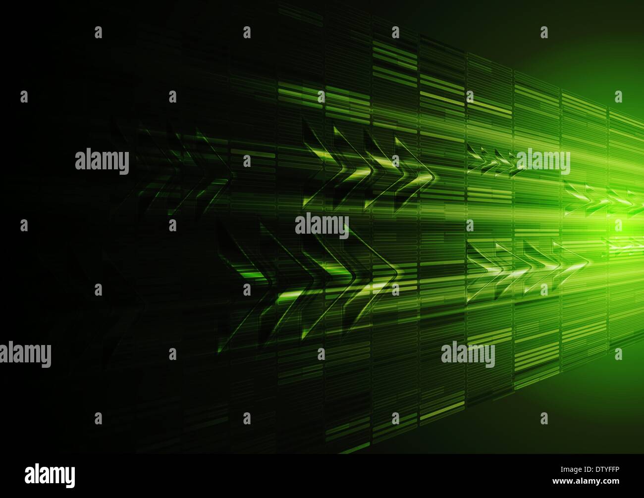 Hi tech green arrows hi-res stock photography and images - Alamy