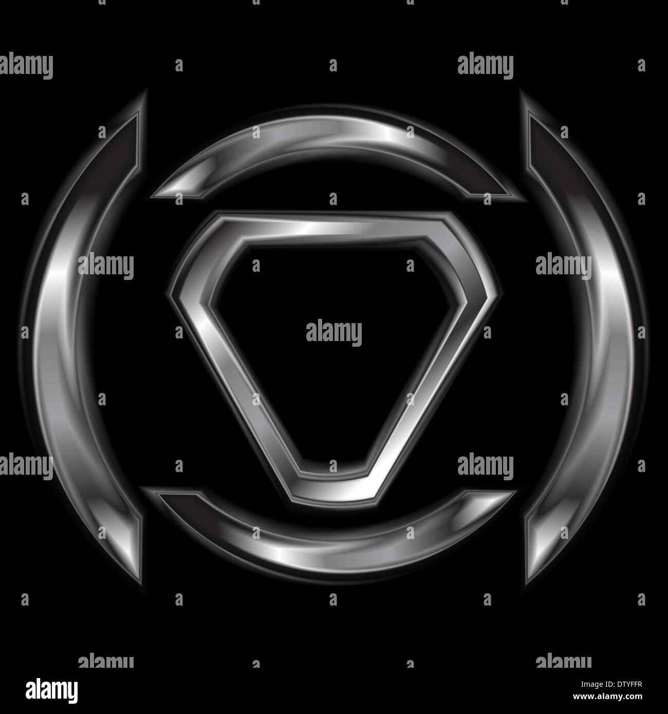 Abstract silver triangle logo design hi-res stock photography and ...