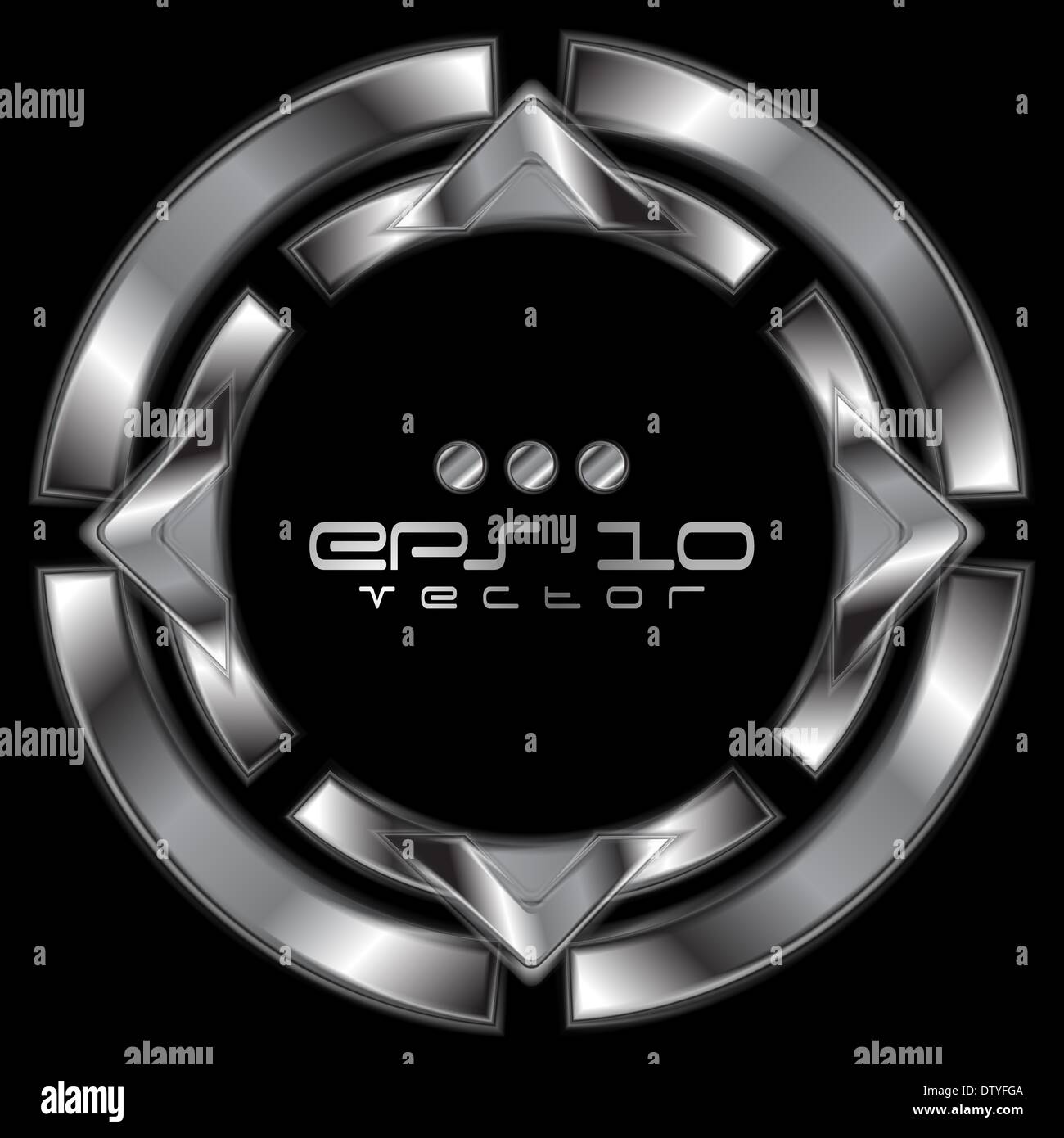 Abstract silver metallic shape Stock Photo - Alamy