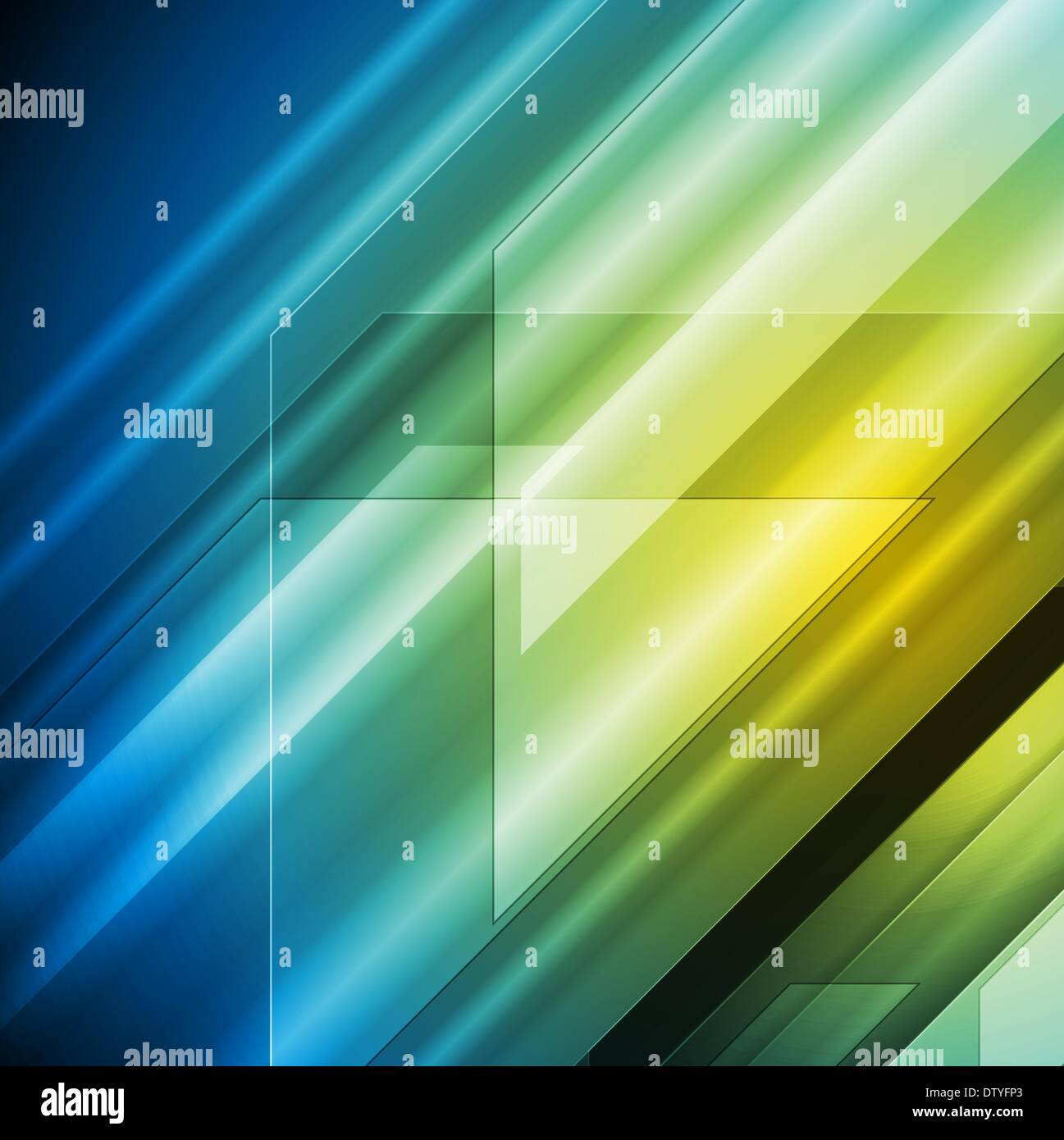 Abstract blue and yellow tech design Stock Photo - Alamy