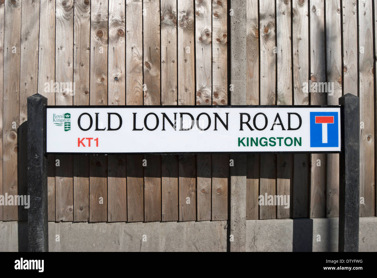 street name sign for old london road, kingston upon thames, surrey ...