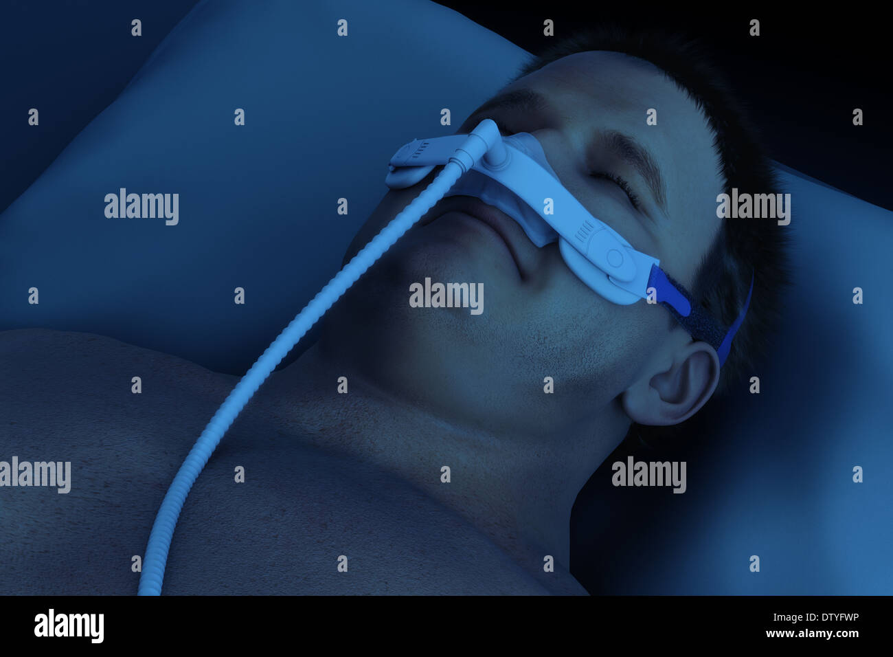 Sleep apnea oxygen mask hi-res stock photography and images - Alamy