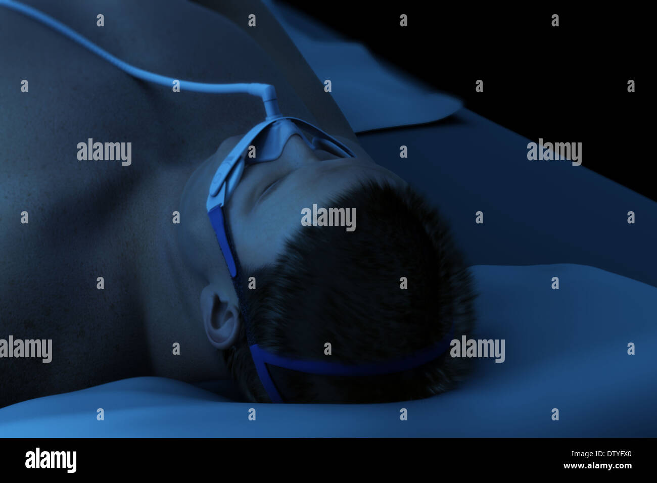 Sleep apnea oxygen mask hi-res stock photography and images - Alamy