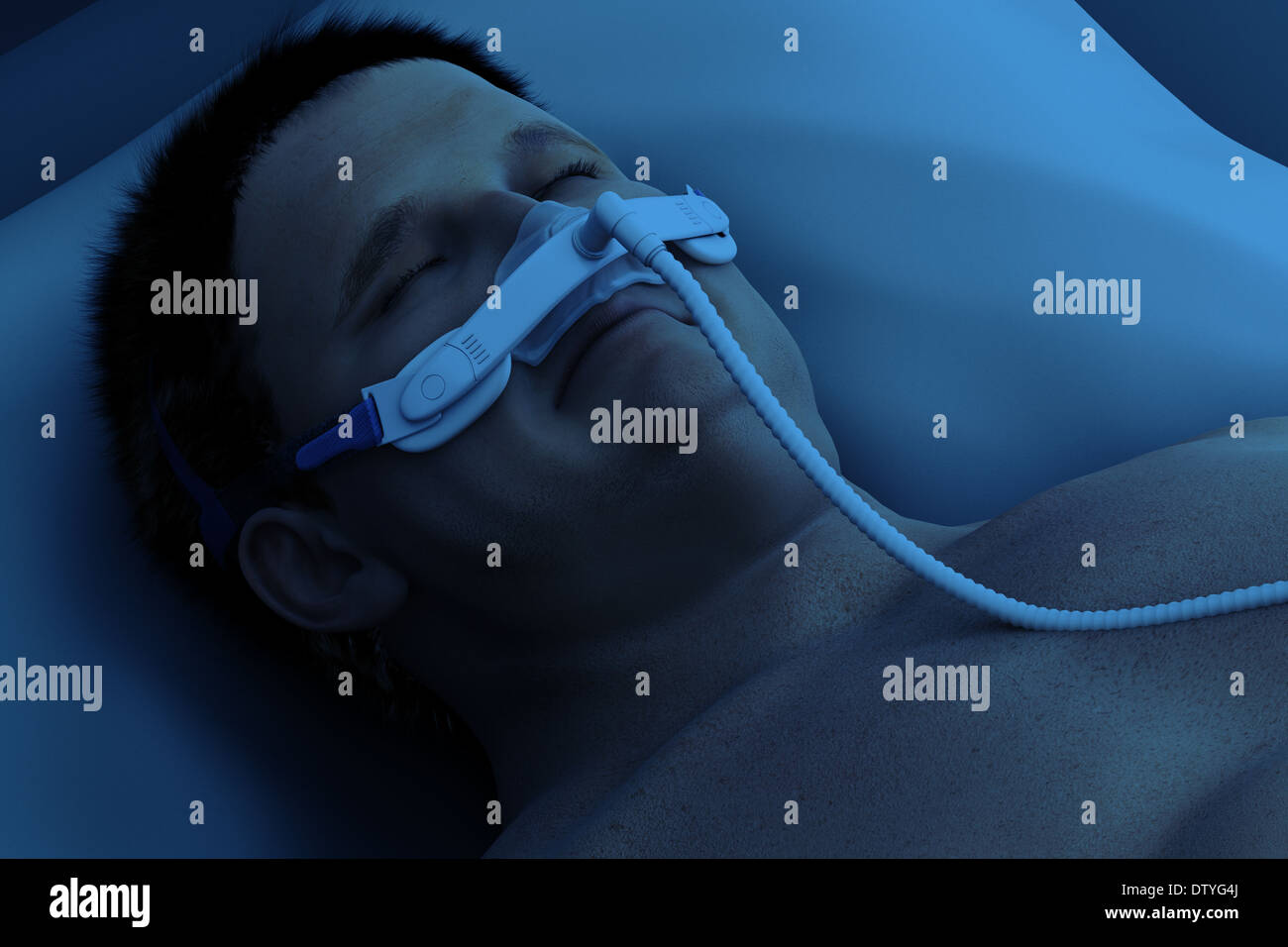 Sleep Apnea Oxygen Mask High Resolution Stock Photography and Images ...