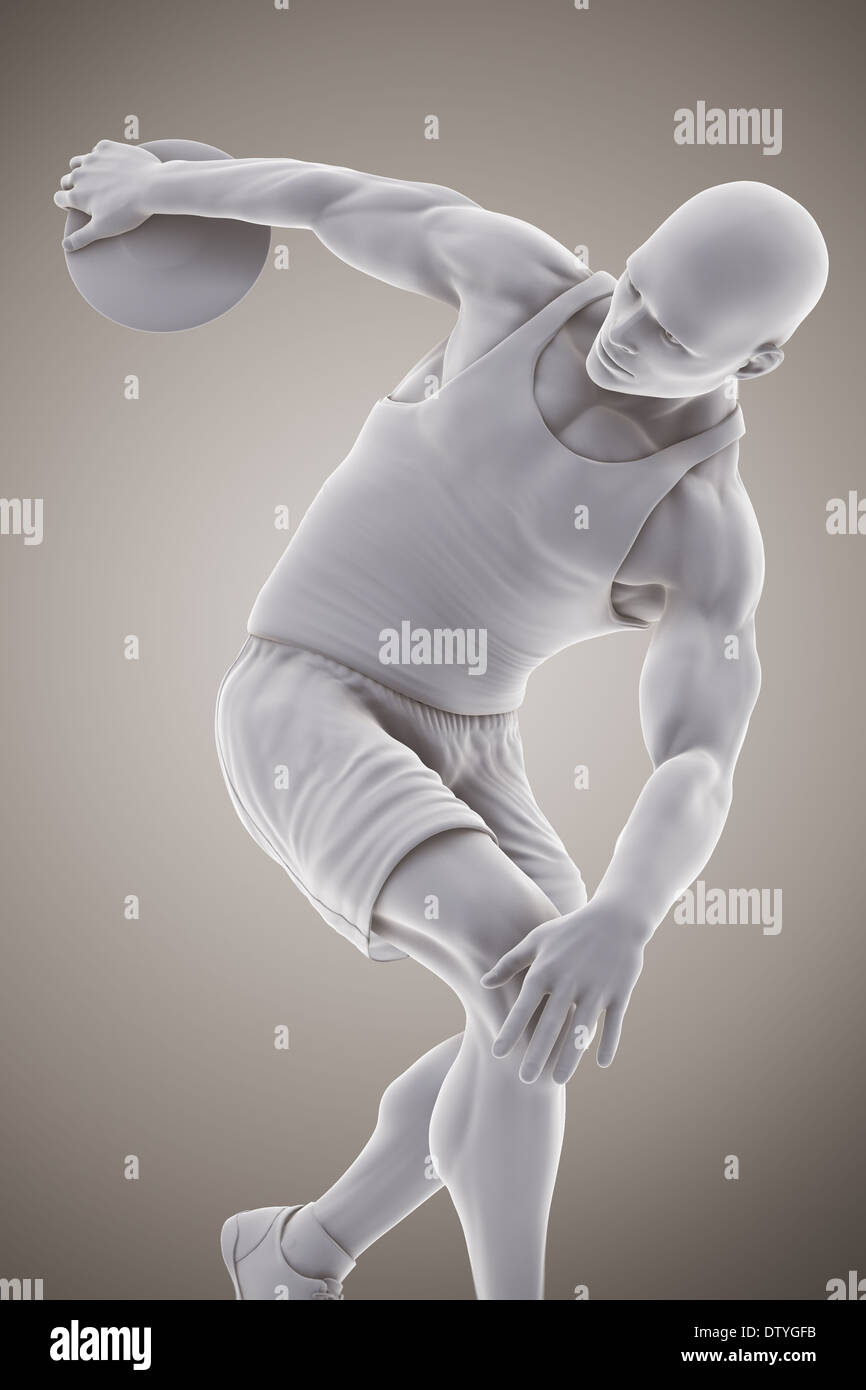 Discus thrower in olympic games hi-res stock photography and images - Alamy