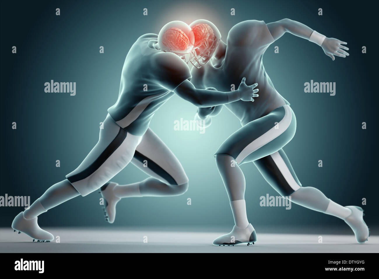 Football players colliding hi-res stock photography and images - Alamy