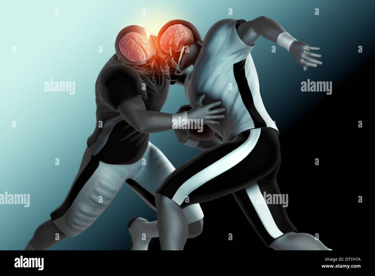 Football helmet collision hi-res stock photography and images - Alamy