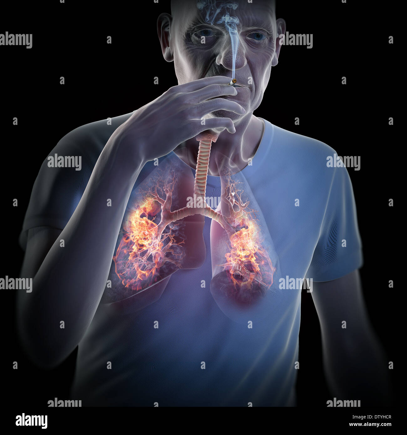 Dangers of Smoking Stock Photo - Alamy