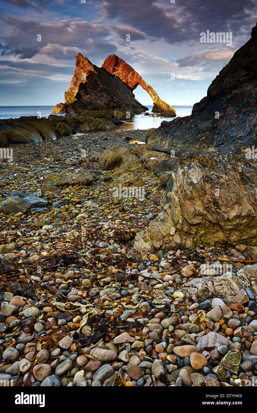 Bow Fiddle Rock at Portknockie in Scotland, UK Stock Photo - Alamy