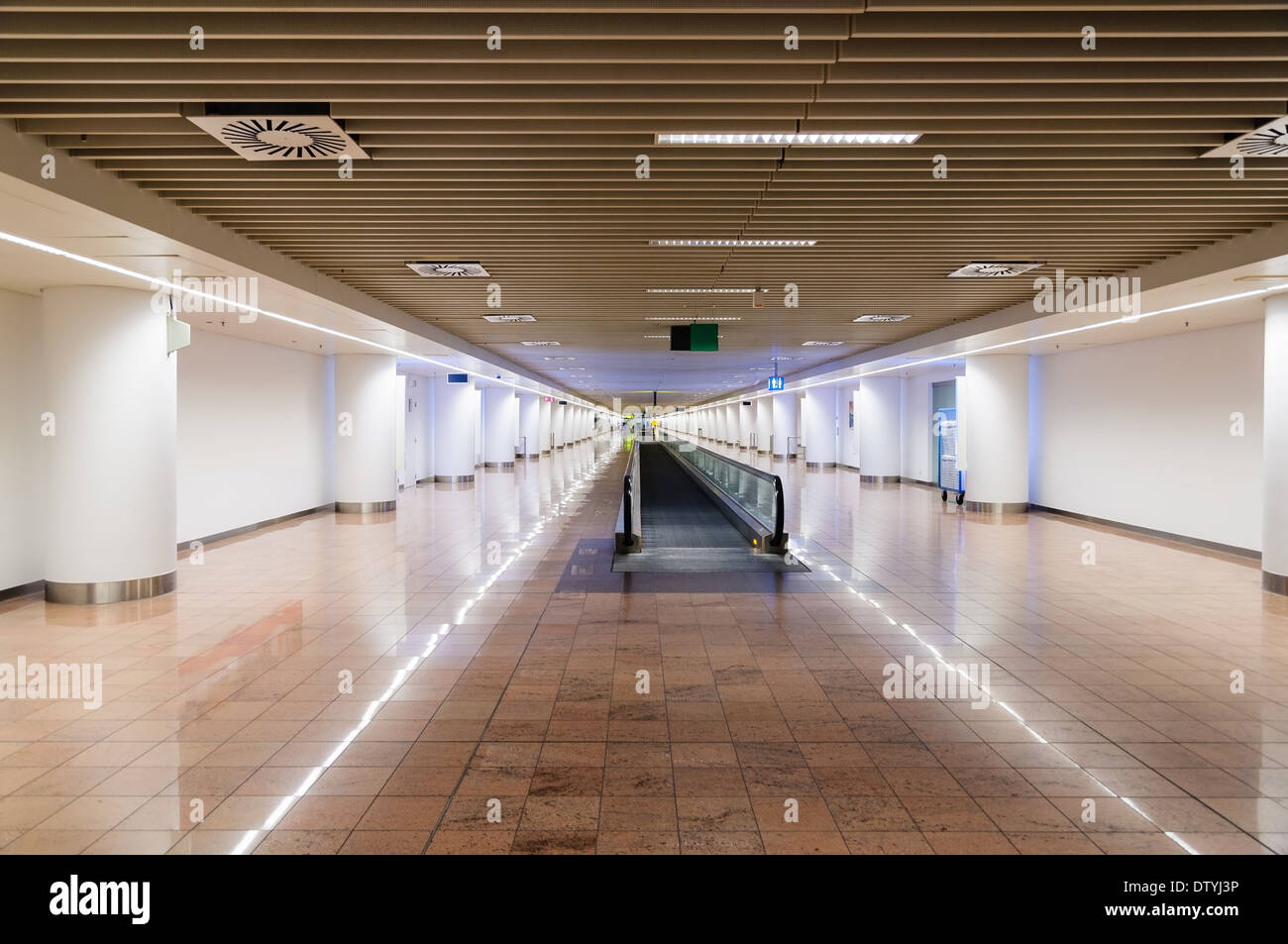 Beautiful interior of a modern terminal in international airport with ...