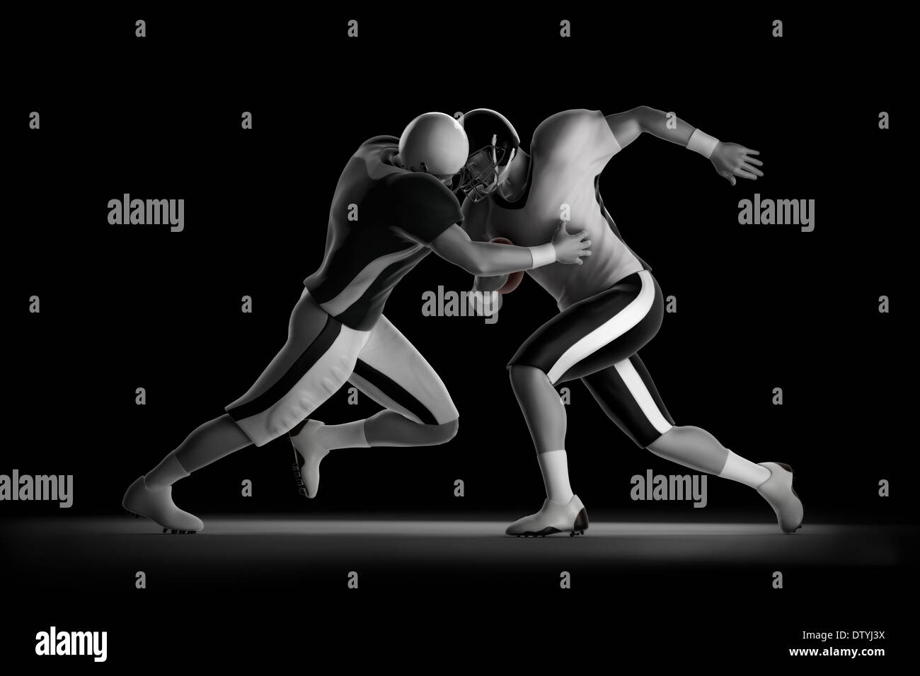 Football collision Black and White Stock Photos & Images - Alamy