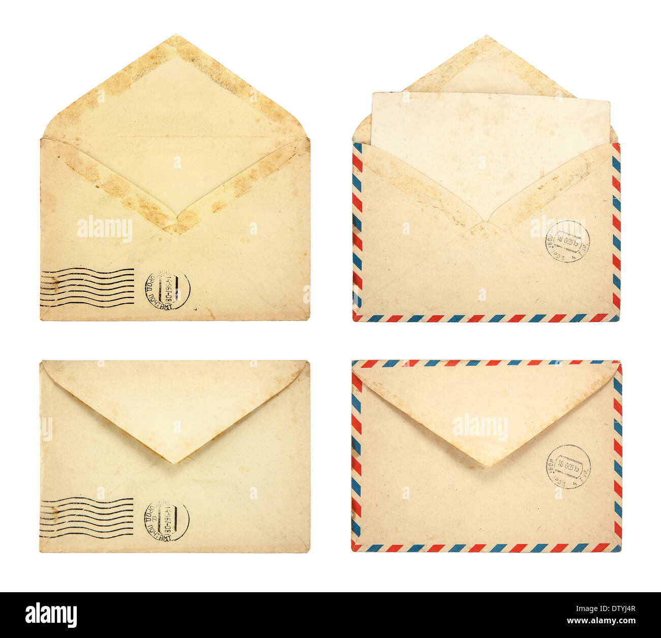 Open envelope white stamp hi-res stock photography and images - Alamy