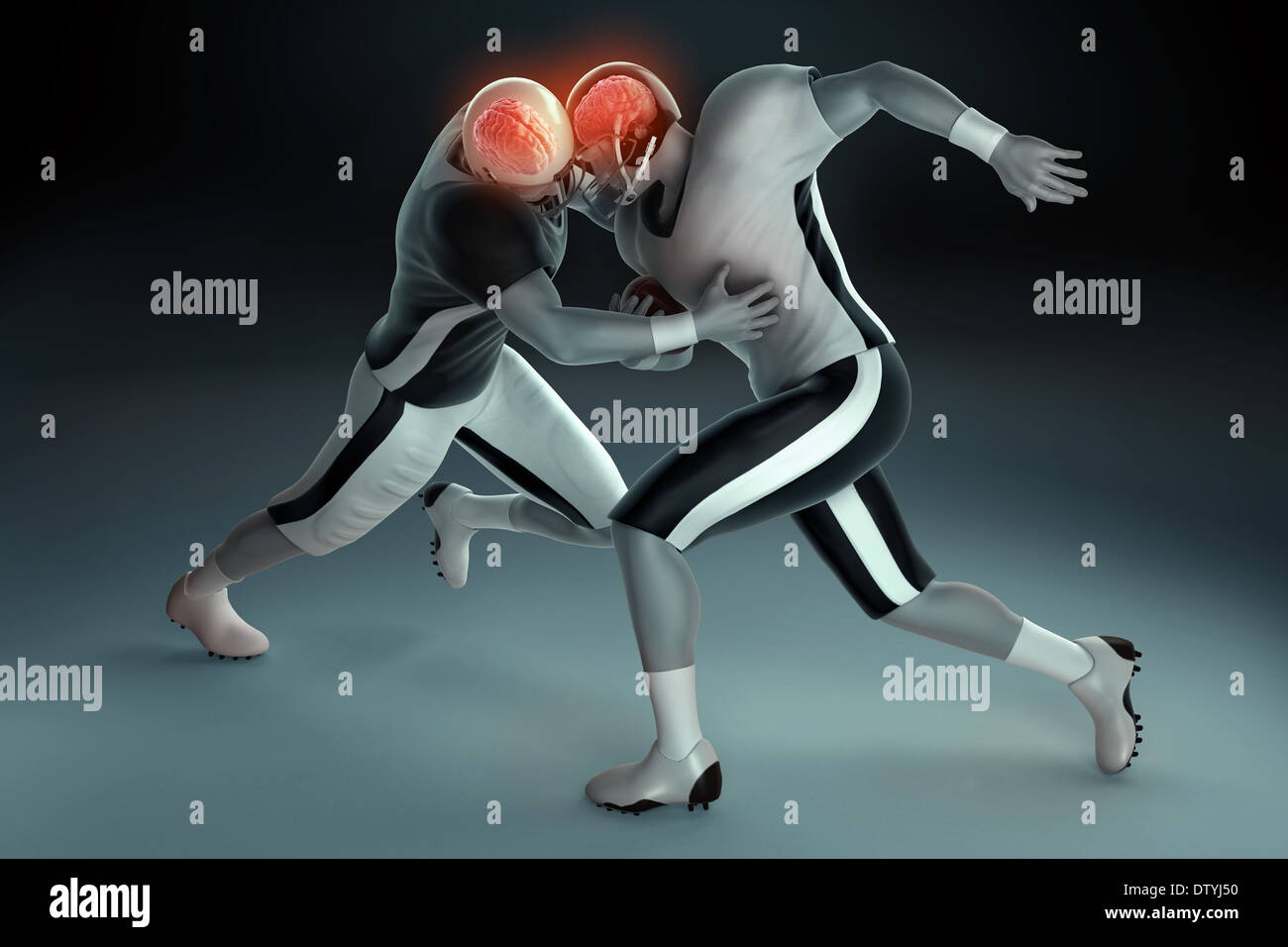 Football collision illustration hi-res stock photography and images - Alamy