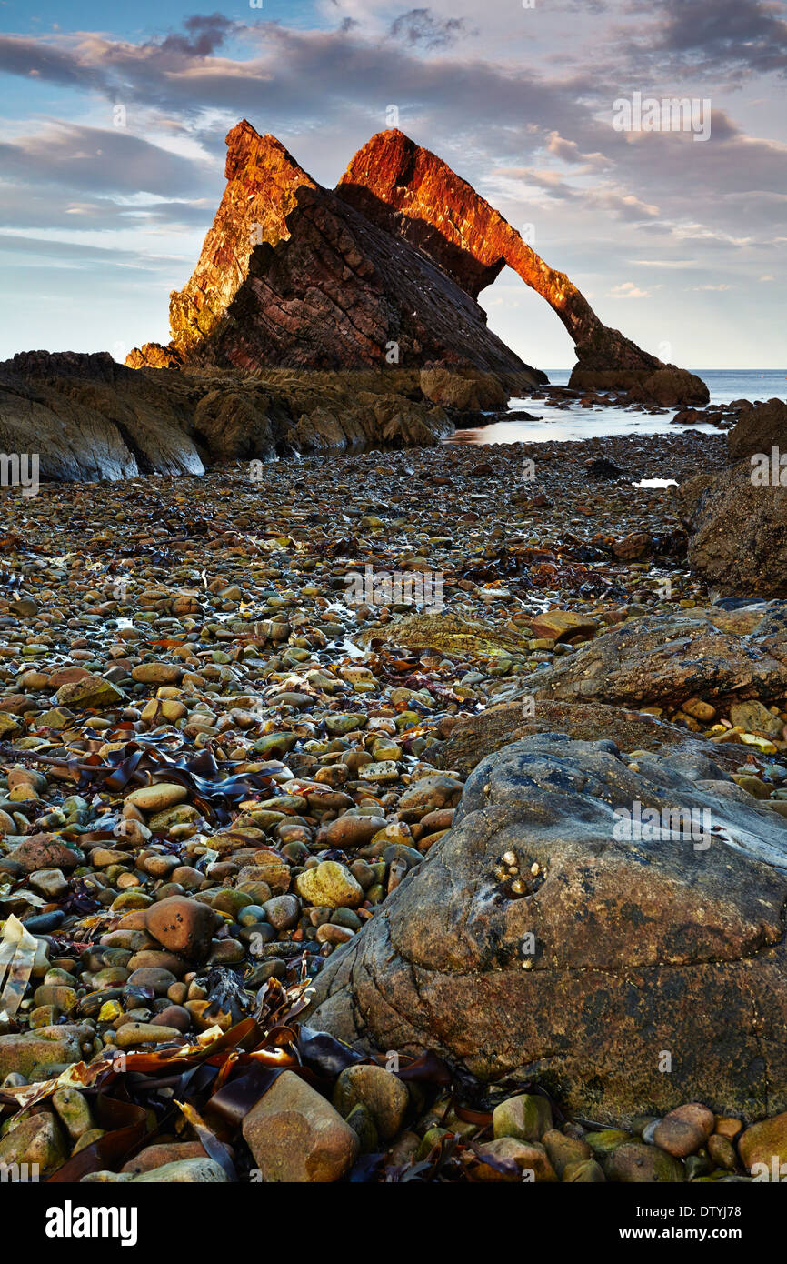 Bow Fiddle Rock at Portknockie in Scotland, UK Stock Photo - Alamy