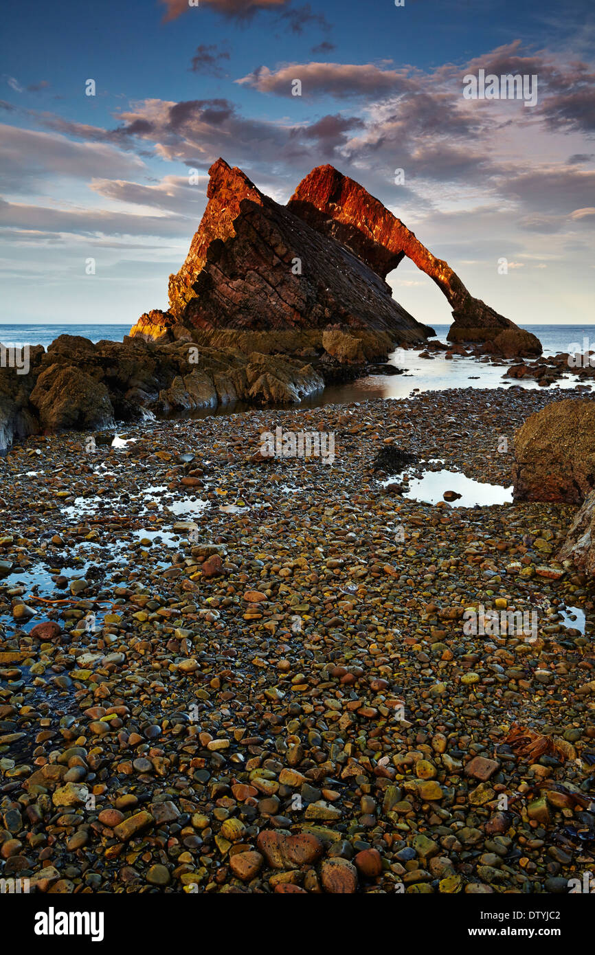 Bow Fiddle Rock at Portknockie in Scotland, UK Stock Photo - Alamy