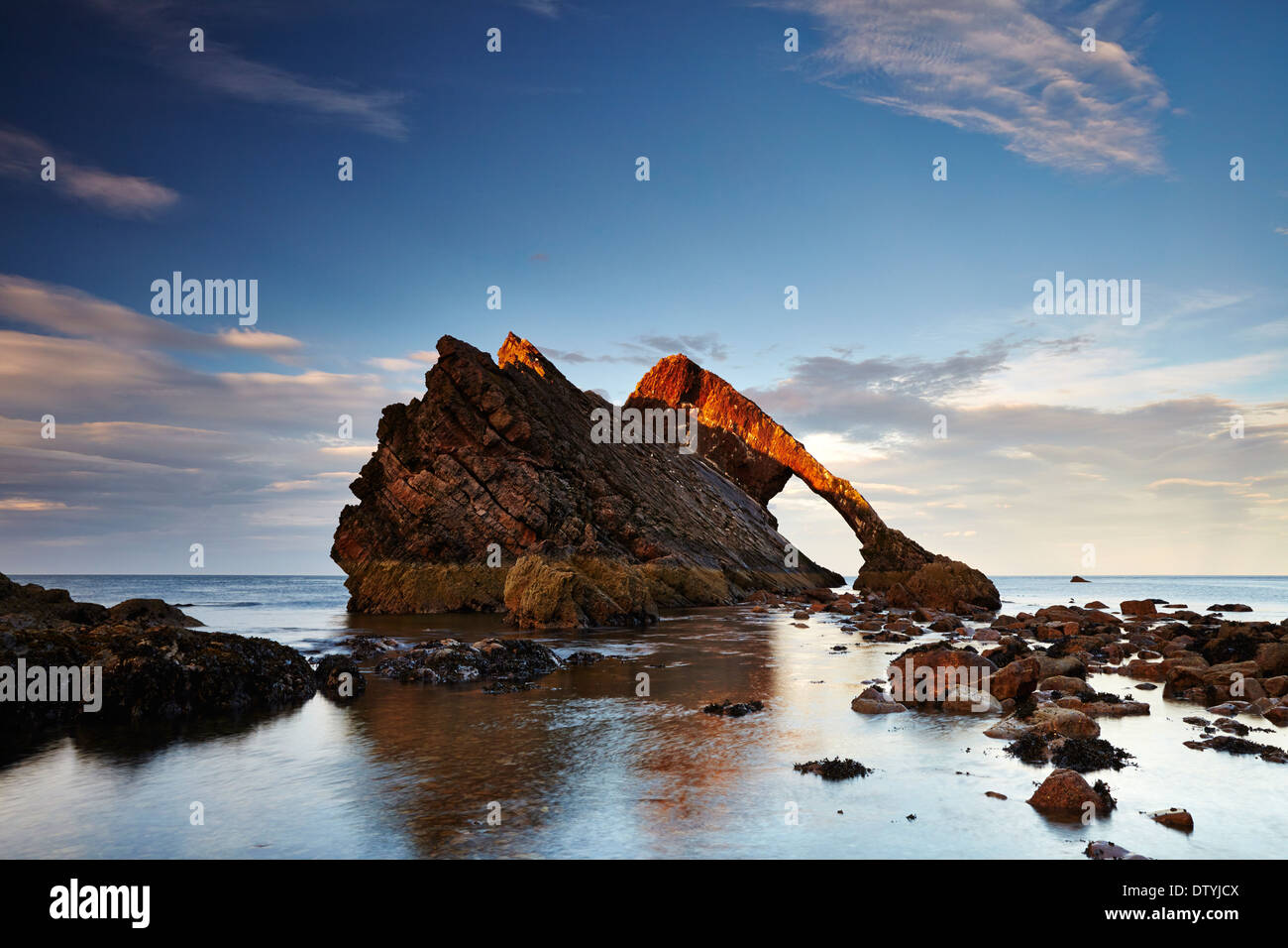 Bow Fiddle Rock at Portknockie in Scotland, UK Stock Photo - Alamy