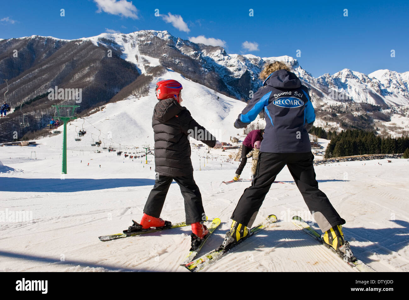 Italy, Recoaro Mille, ski instructor Stock Photo - Alamy