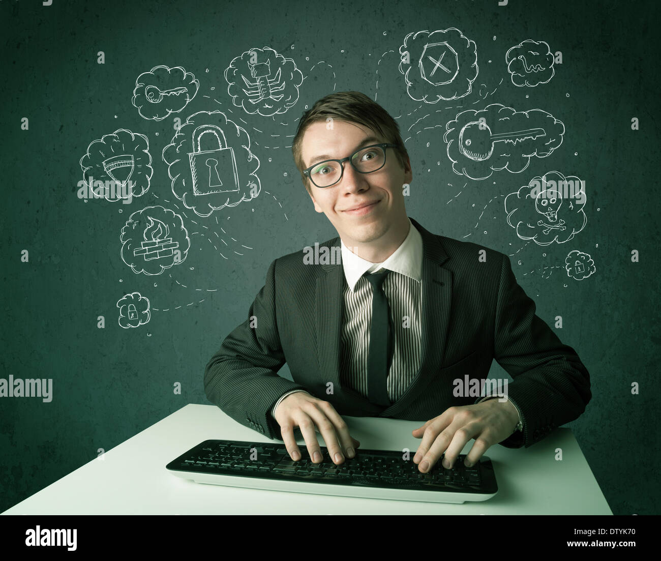 Young nerd hacker virus hi-res stock photography and images - Alamy