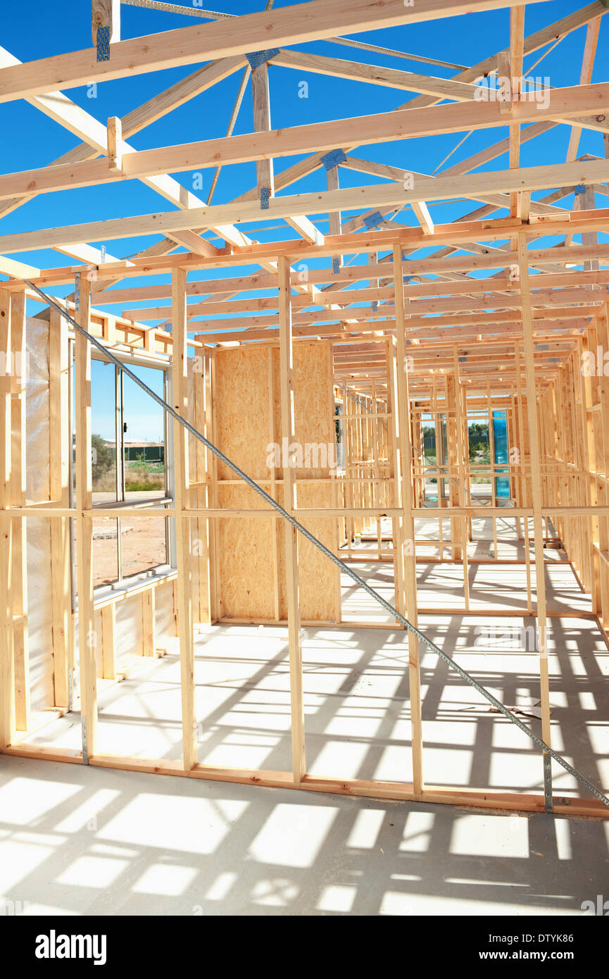 New home construction framing Stock Photo - Alamy