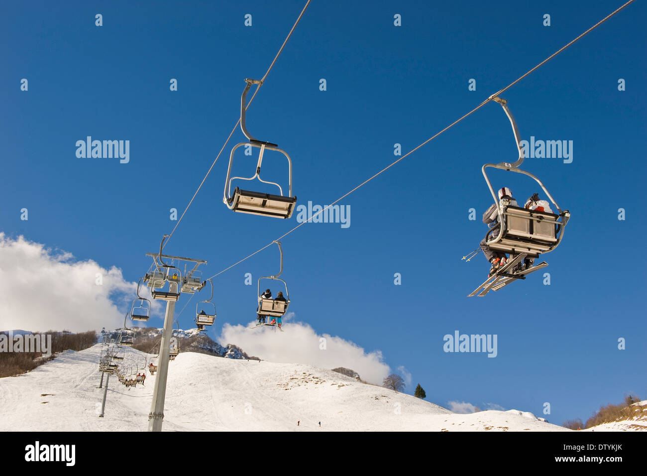 Italy, Recoaro Mille, chair lift Stock Photo - Alamy