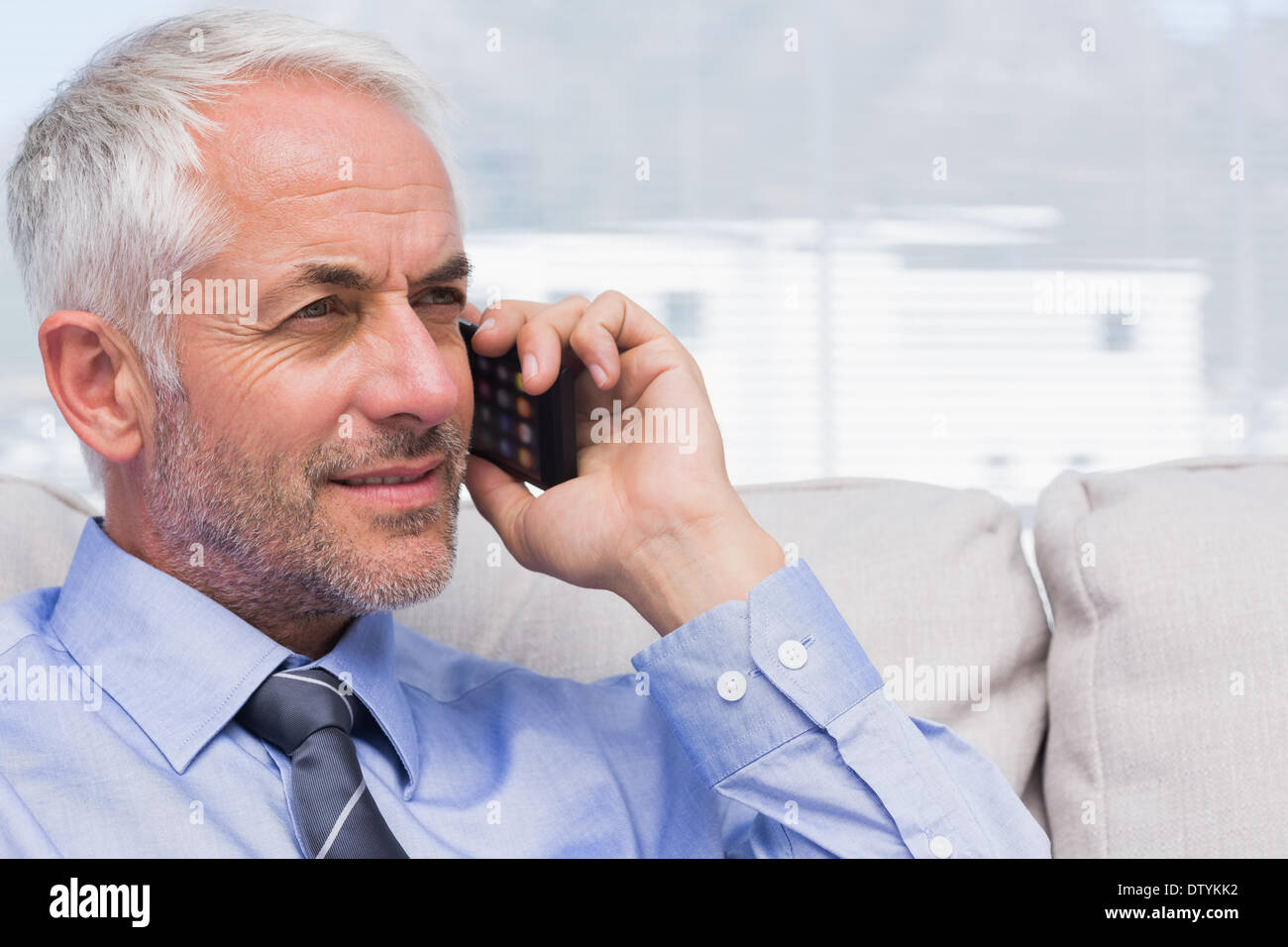 Businessman making a call Stock Photo - Alamy