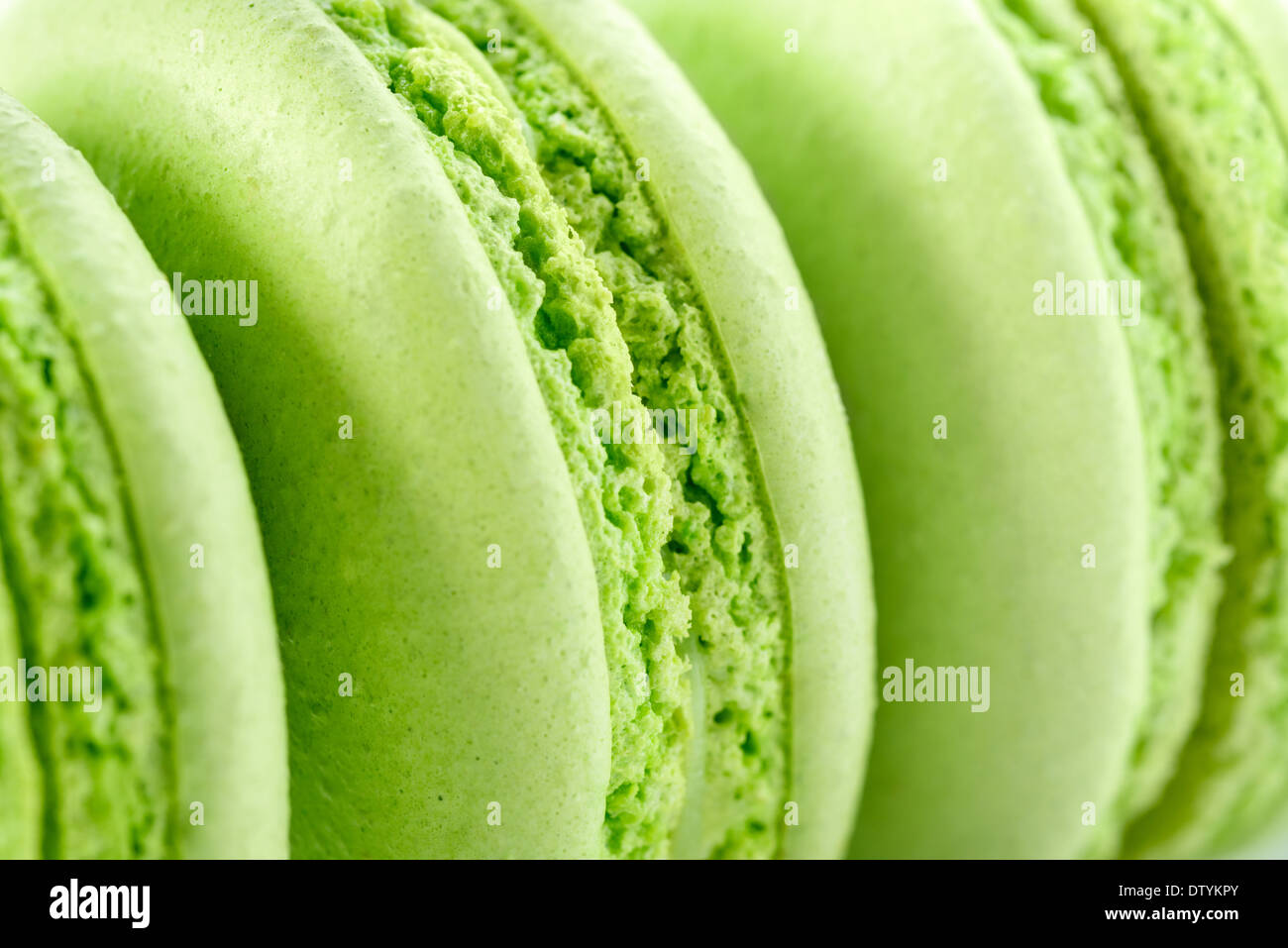 Food: fresh green macarons, close-up shot, food background or wallpaper ...