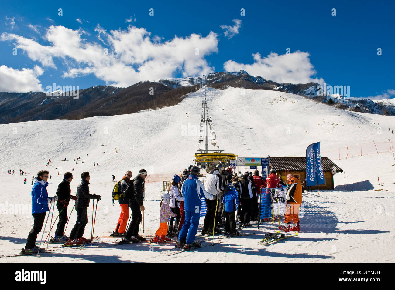 Italy, Recoaro Mille, chair lift Stock Photo - Alamy