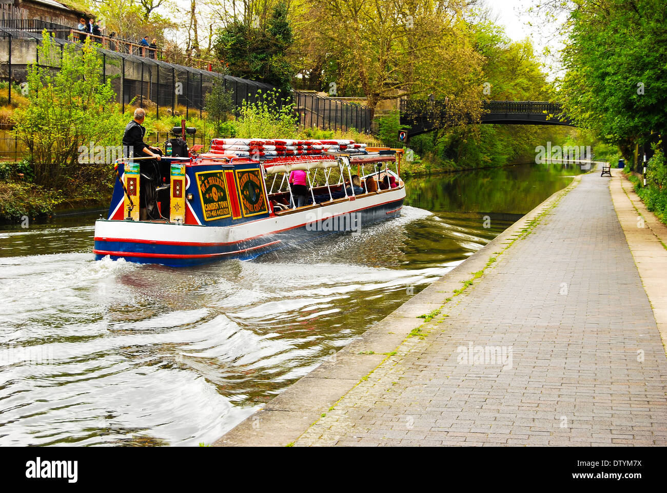 Boat on a river in London Stock Photo - Alamy