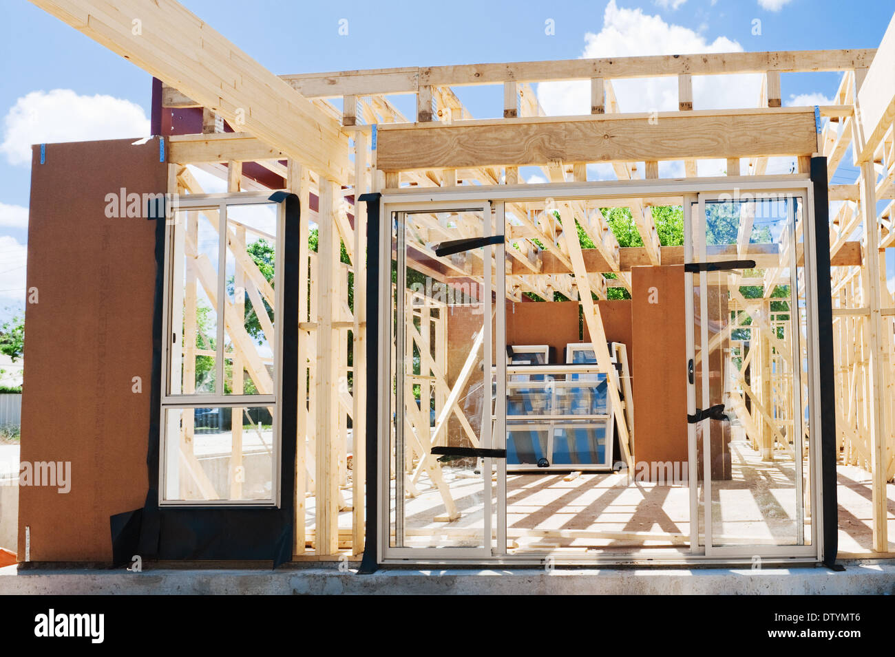 New home construction framing Stock Photo - Alamy