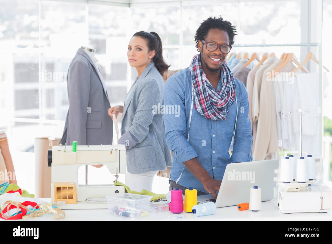 Happy designers smiling camera hi-res stock photography and images - Alamy