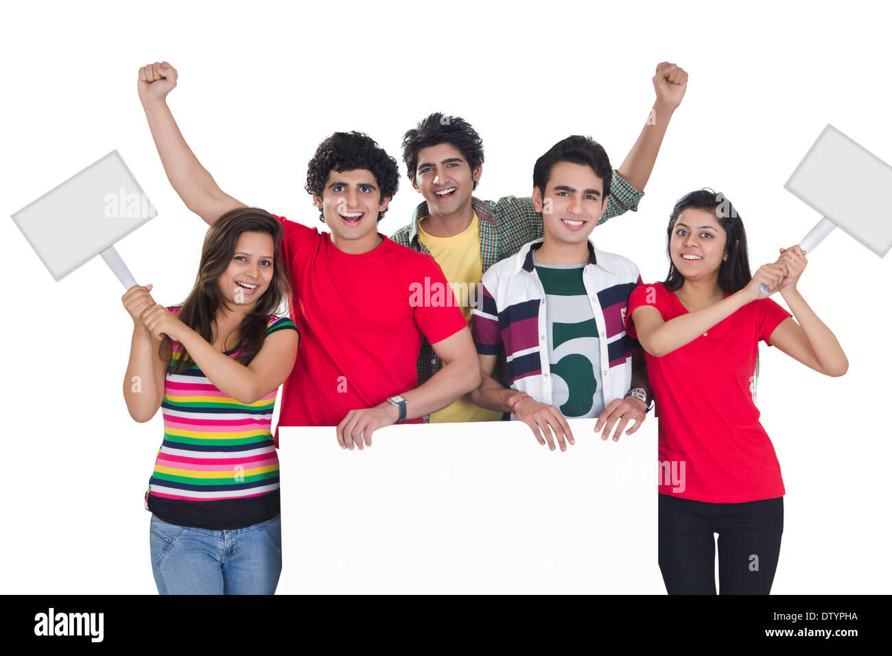 Indian College Friends Group Showing Cut Out Stock Images And Pictures