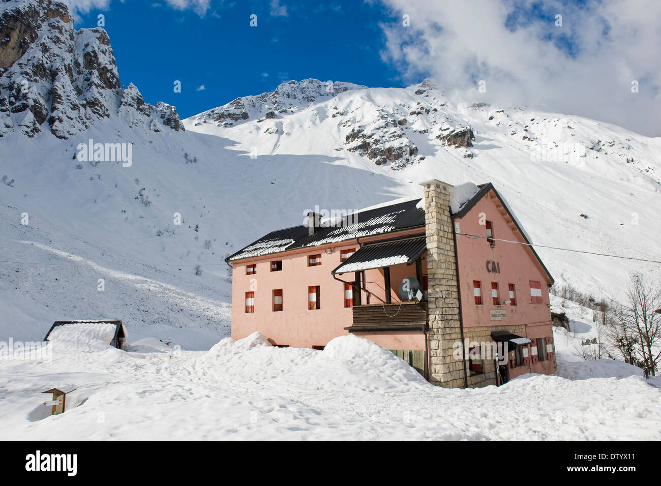 Italy, Recoaro Terme, Cesare Battisti or Gazza Refuge Stock Photo - Alamy