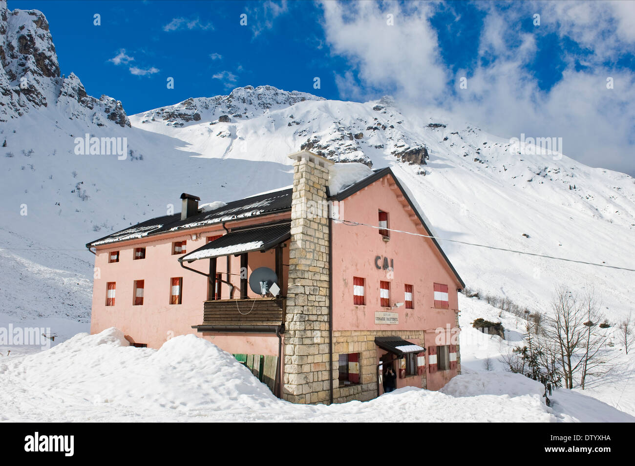 Italy, Recoaro Terme, Cesare Battisti or Gazza Refuge Stock Photo - Alamy