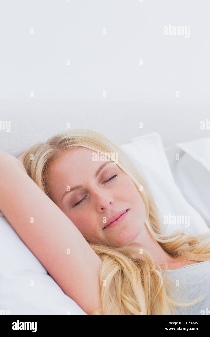 Attractive woman sleeping Stock Photo - Alamy