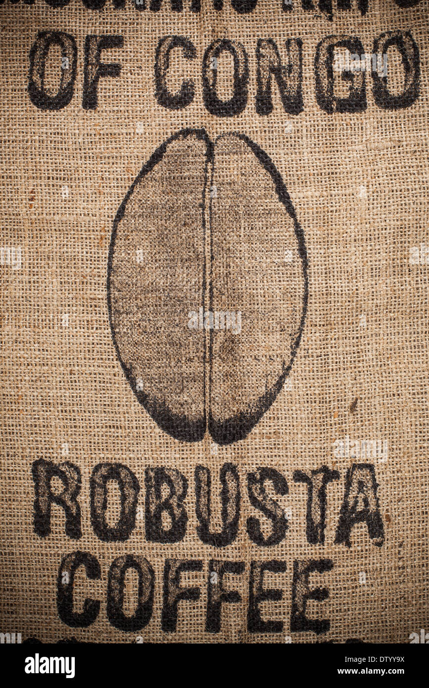 Robusta coffee hemp bag Stock Photo - Alamy