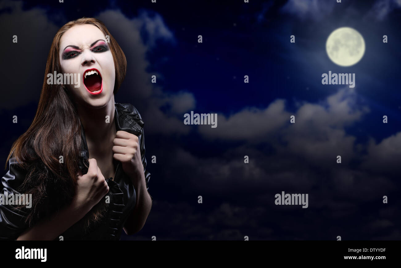 Beautiful vampire girl hi-res stock photography and images - Alamy