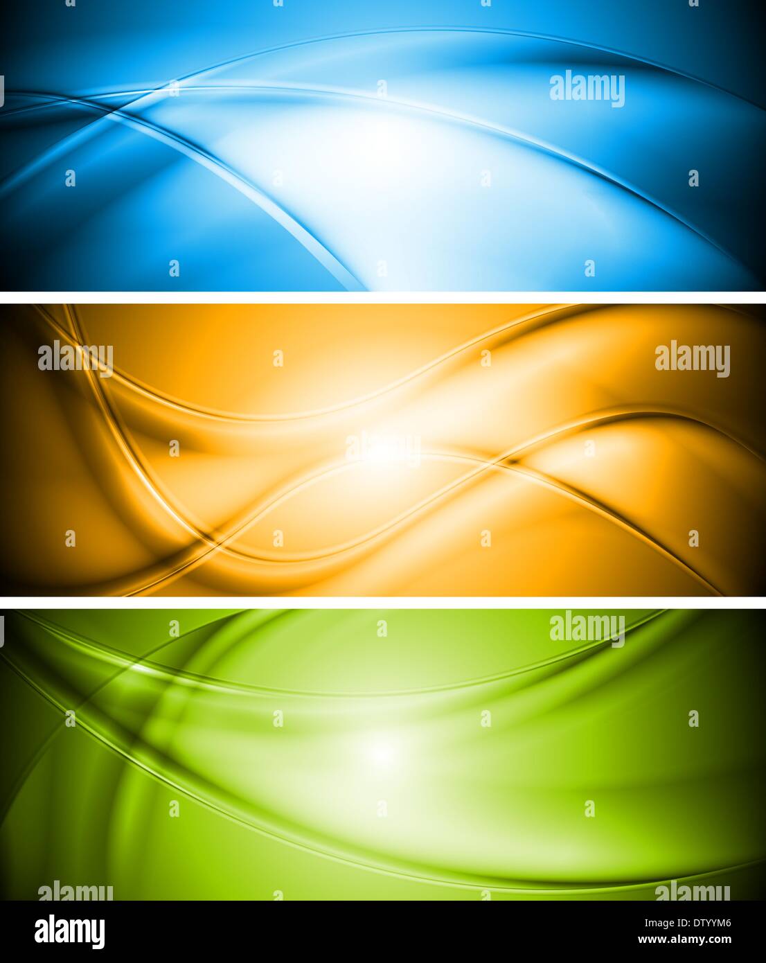 Colourful wavy banners template Stock Photo - Alamy