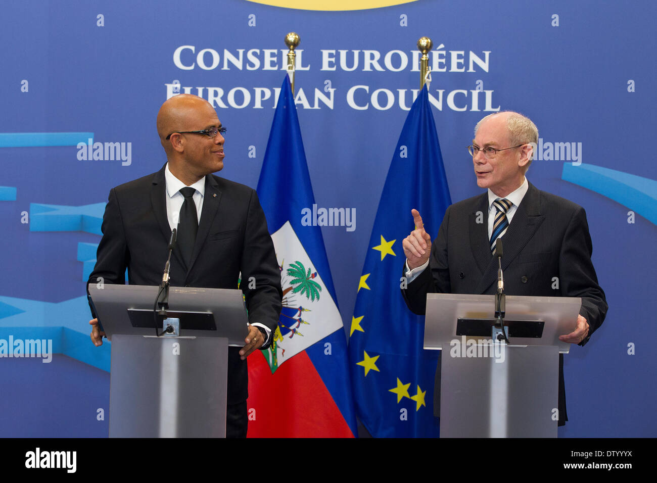 President of Haiti, Michel Joseph Martelly pictured with European ...