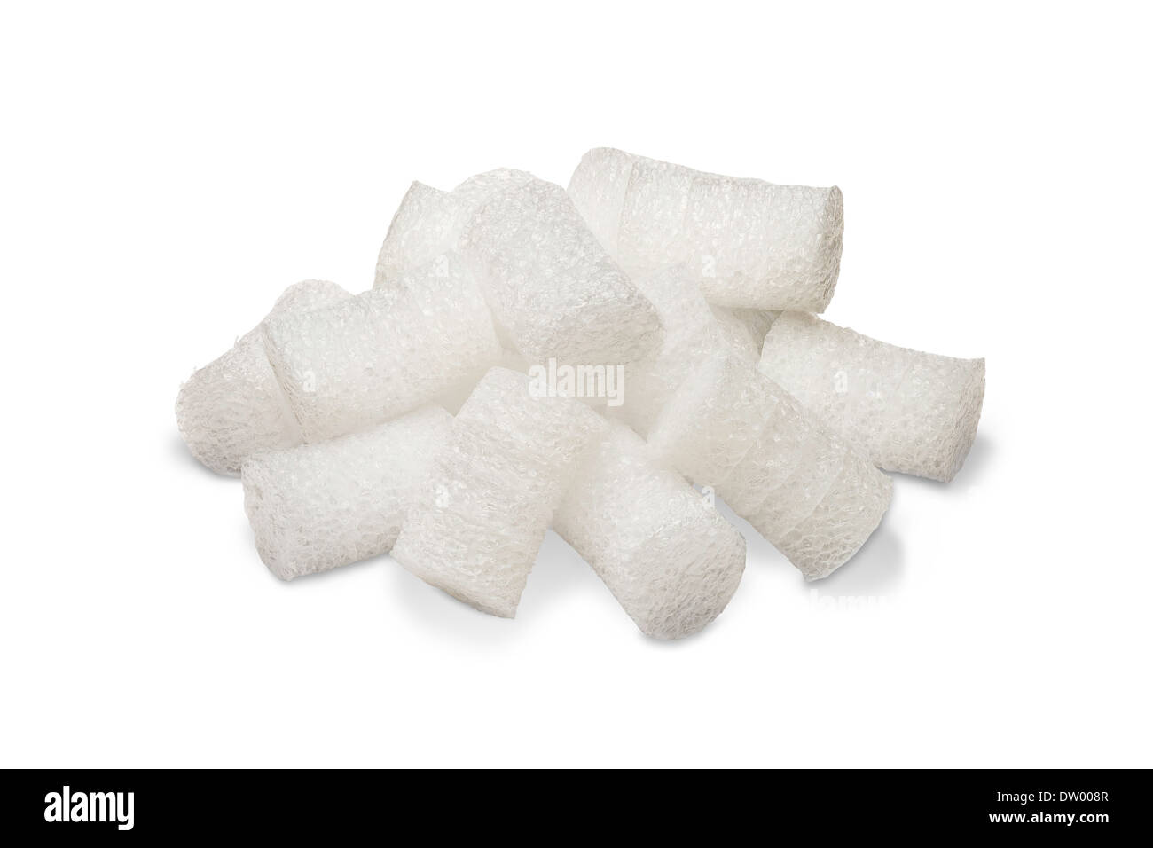 Fill packaging peanuts isolated on white background Stock Photo - Alamy
