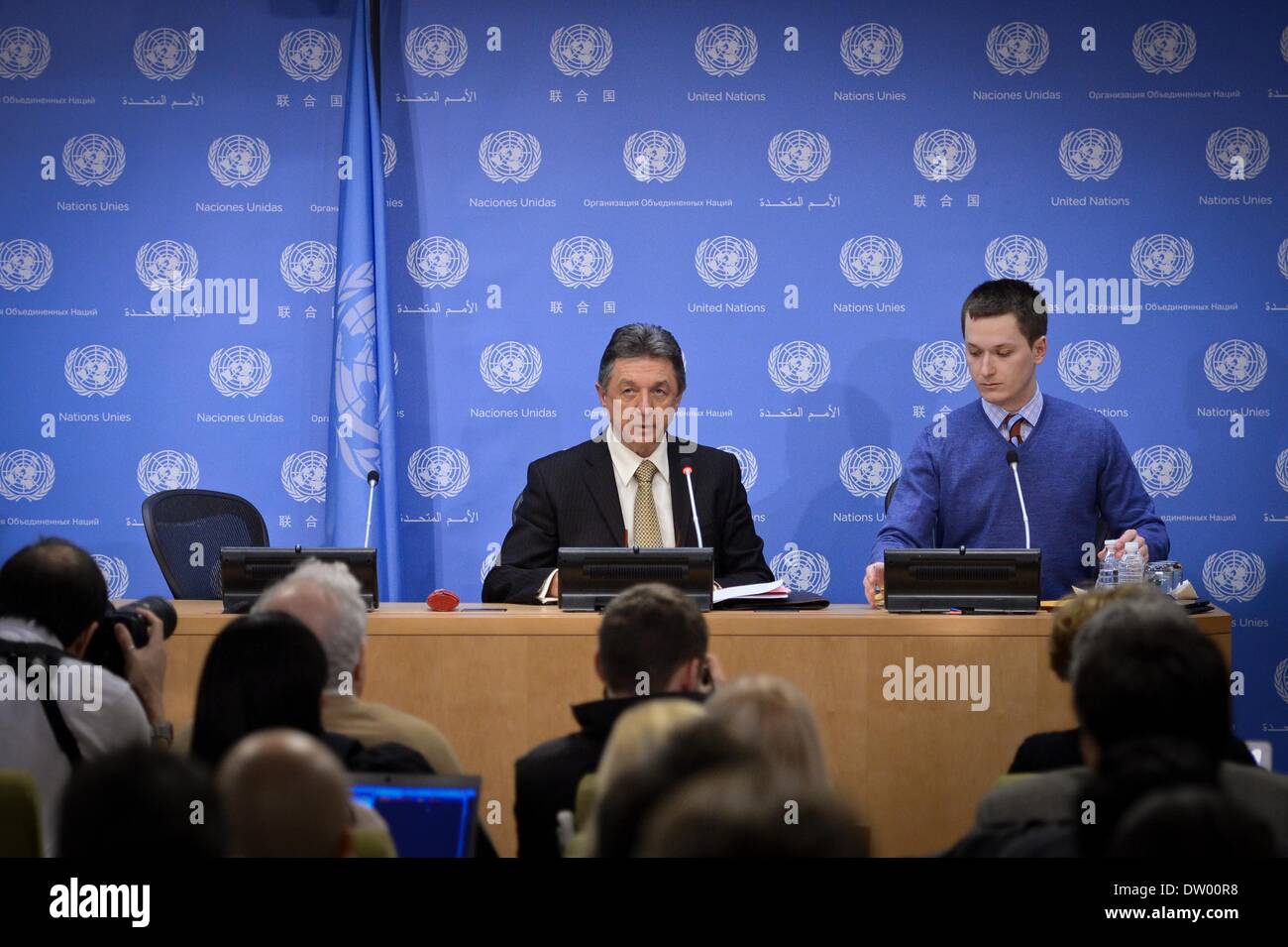New York, UN headquarters in New York. 24th Feb, 2014. Yuriy Sergeyev ...