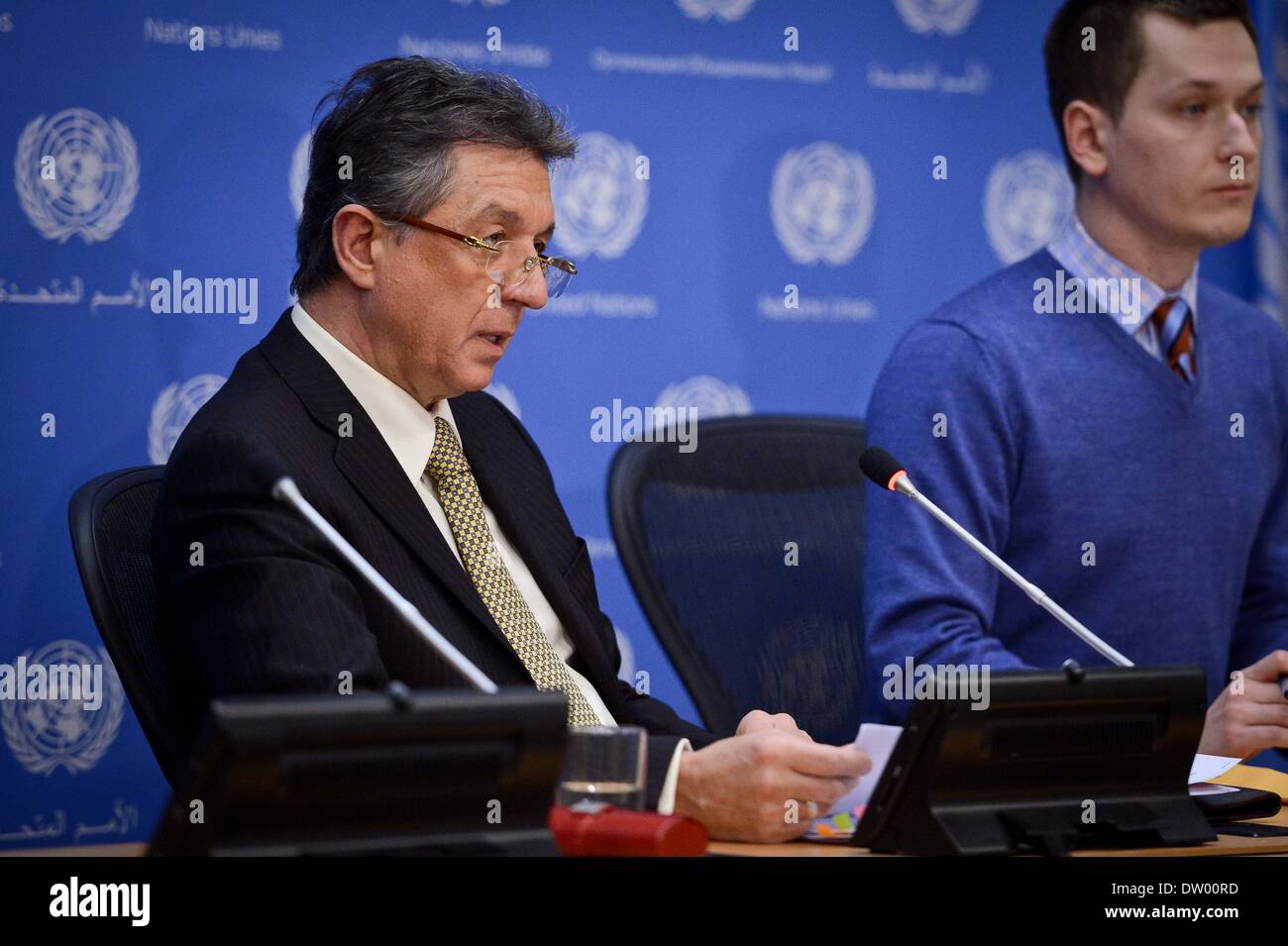 New York, UN headquarters in New York. 24th Feb, 2014. Yuriy Sergeyev ...