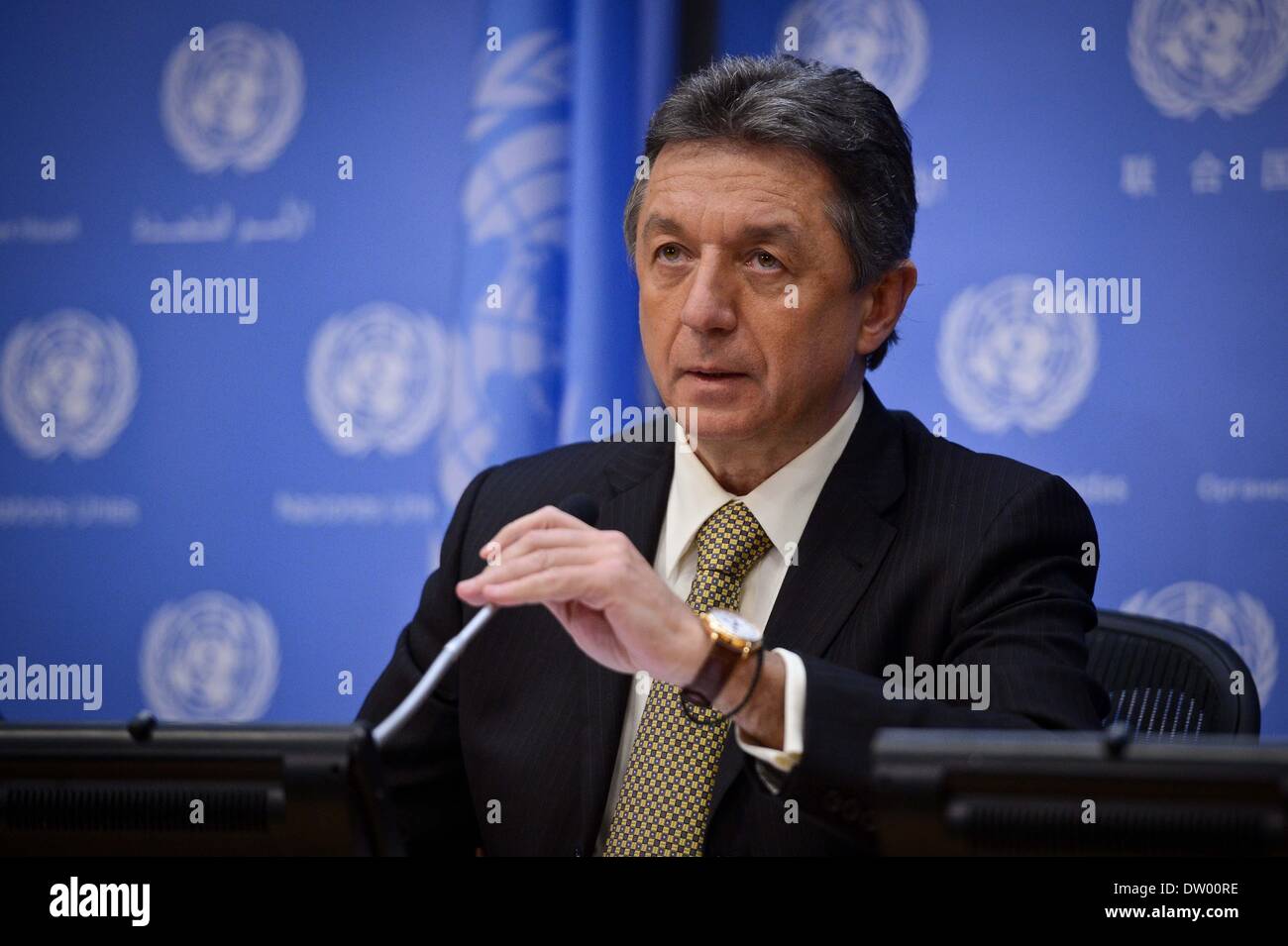 New York, UN headquarters in New York. 24th Feb, 2014. Yuriy Sergeyev ...
