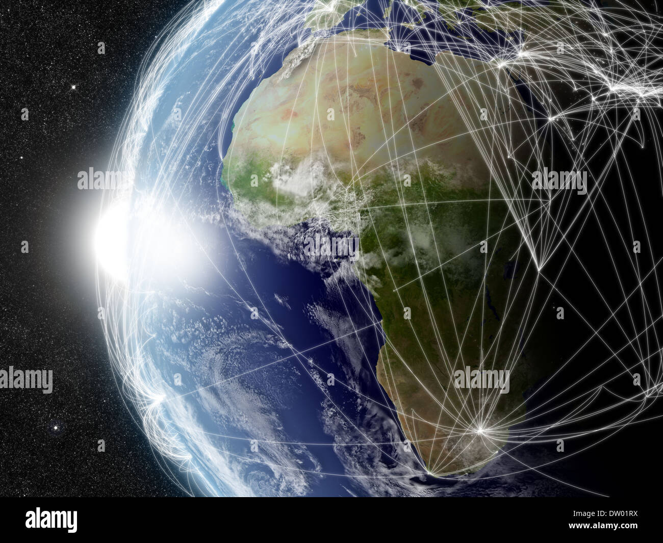 Air routes map hi-res stock photography and images - Alamy