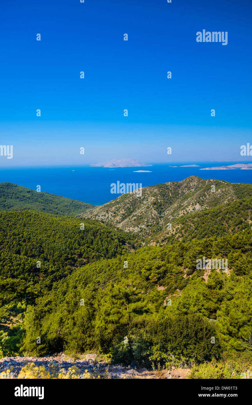 view of the sea from a height Stock Photo - Alamy