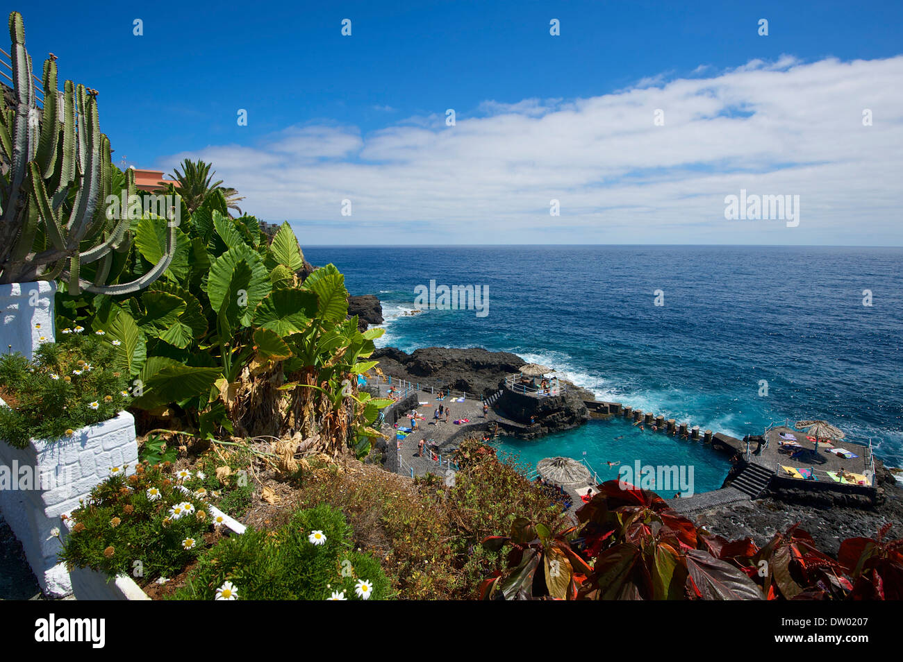 Charco Azul, natural swimming pool, San Andres, La Palma, Canary ...