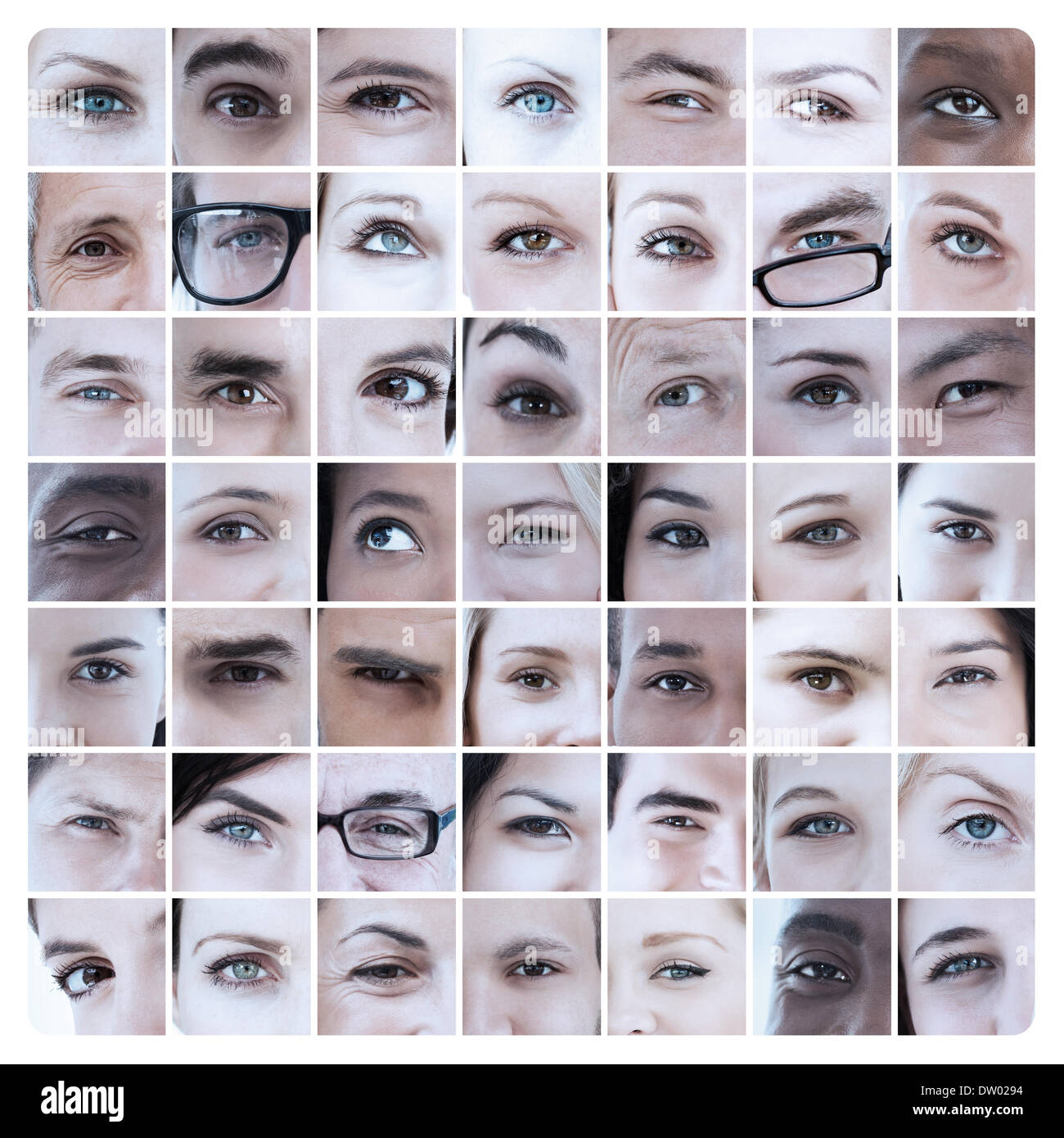 Collage of different eyes Stock Photo - Alamy