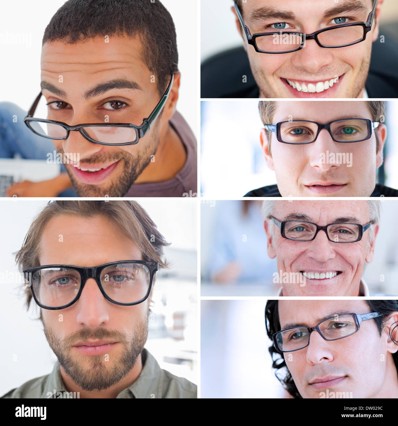 Collage of attractive men Stock Photo - Alamy