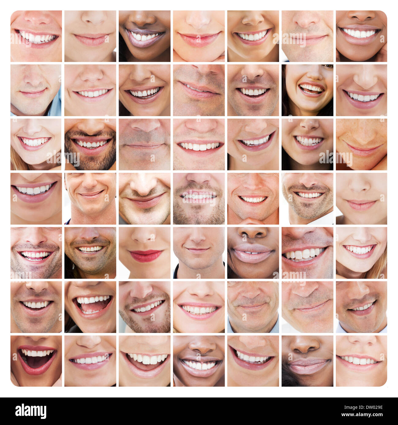 Collage of smiles Stock Photo - Alamy