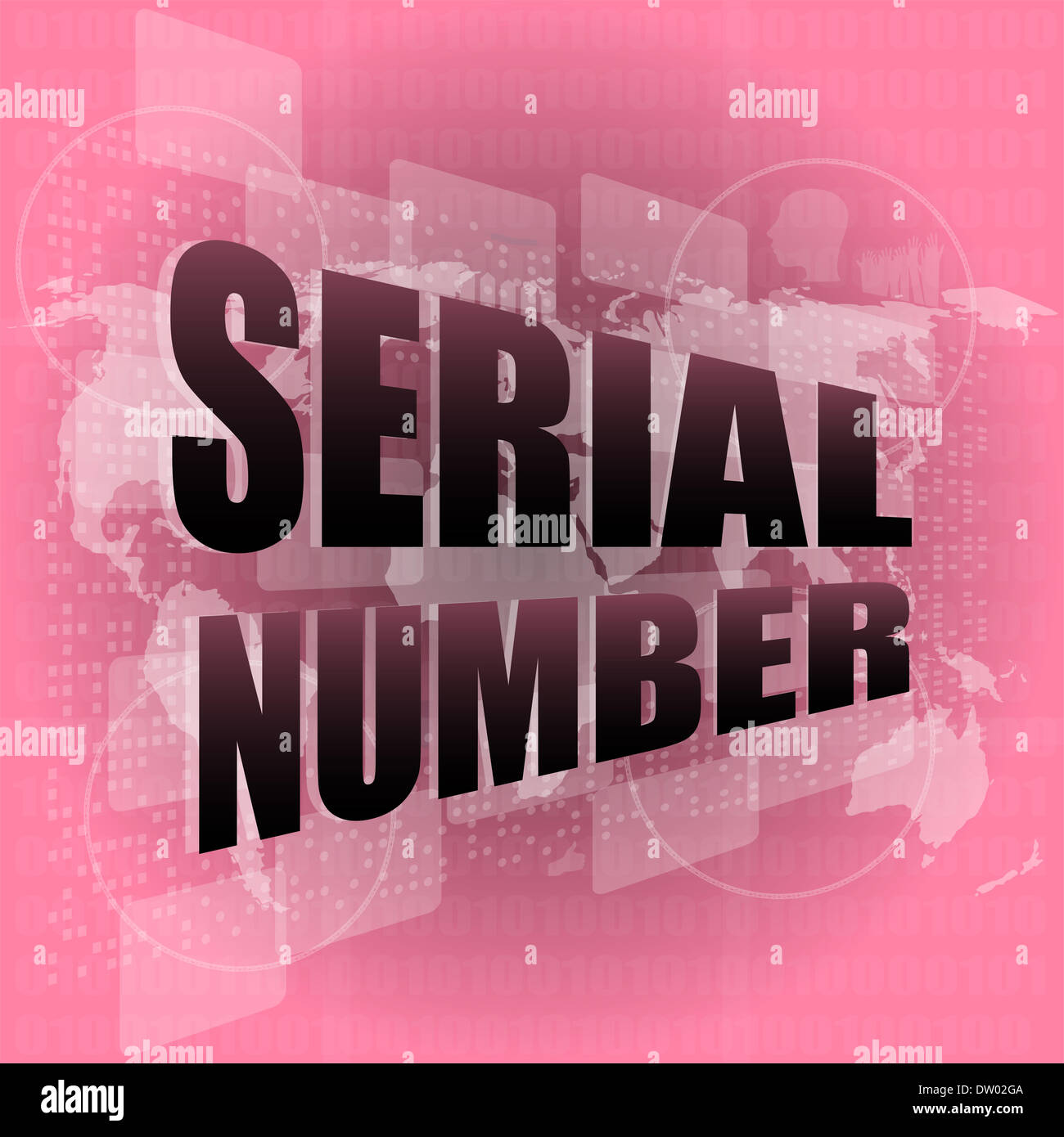 serial number on digital touch screen Stock Photo - Alamy