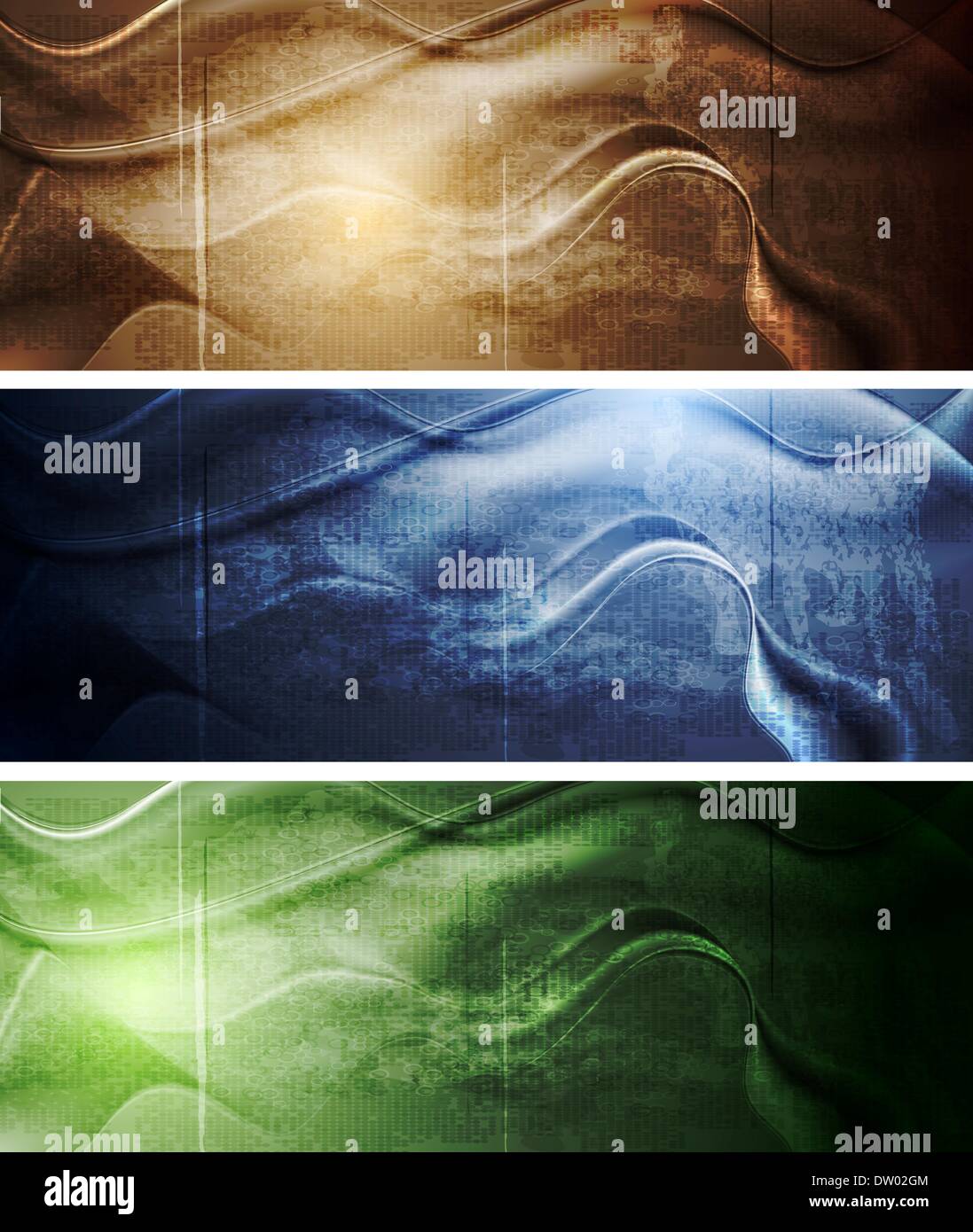 Modern grunge wavy banners Stock Photo - Alamy